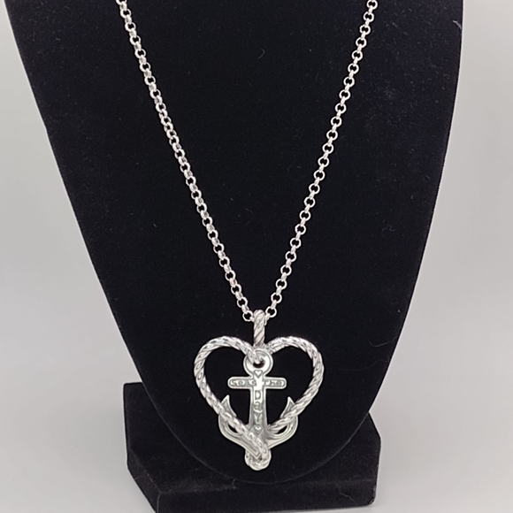 Brighton | Jewelry | Brighton Anchored In Love Heart And Anchor Pendant ...